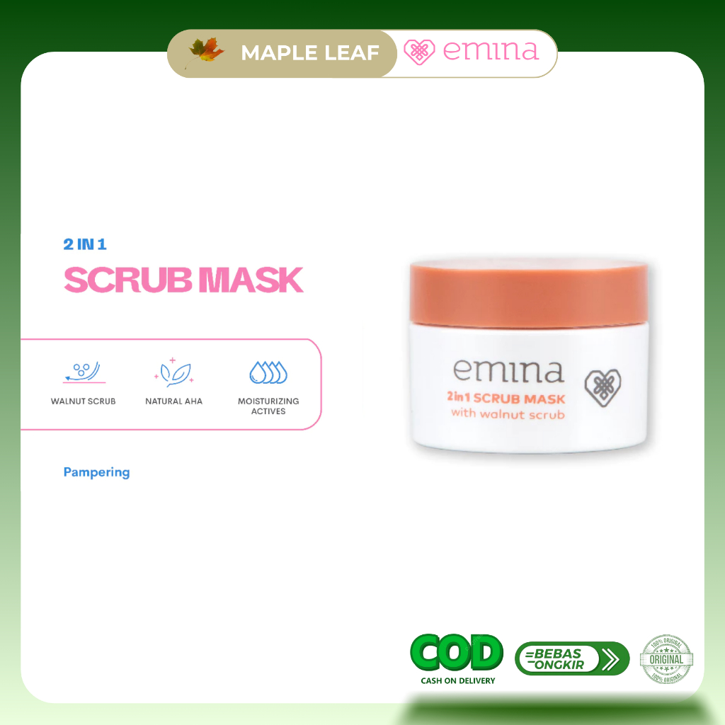 Jual EMINA 2 in 1 Scrub Mask 50 ml | Shopee Indonesia