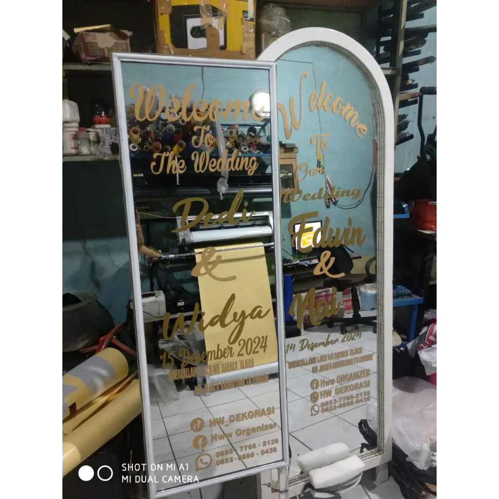Jual Stiker Mirror Wedding Sign Stiker Cermin Nikah Wedding Cutting ...