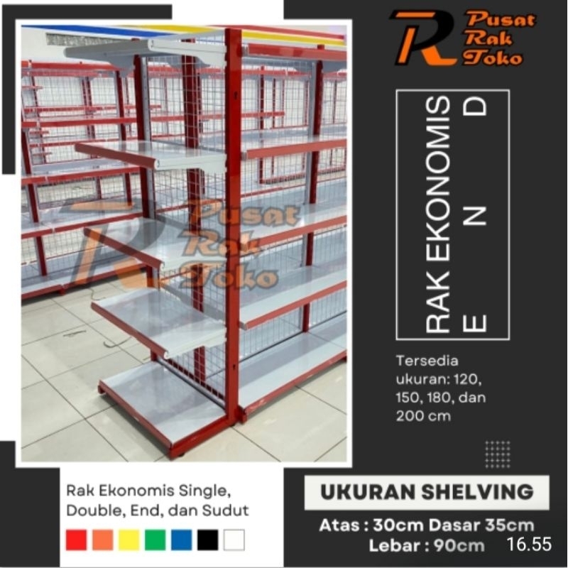 Jual Rak Double 150cm 1 utama + 1 sambung & Rak Penutup (End) 150cm ...