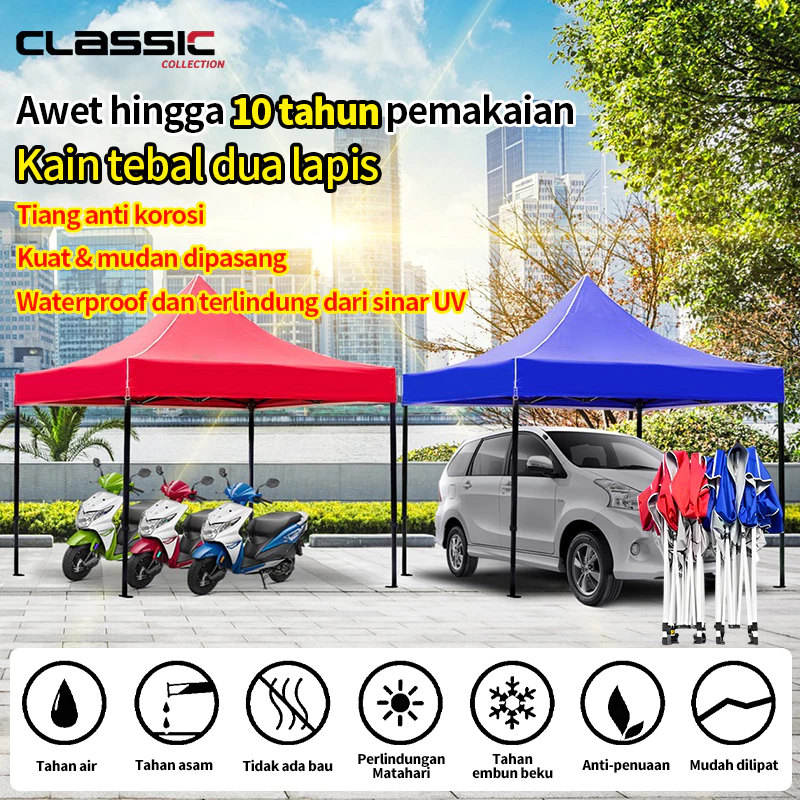 Jual 2×2 Tenda Lipat 600D Outdoor Tenda Gazebo （3×3M）Portable ...