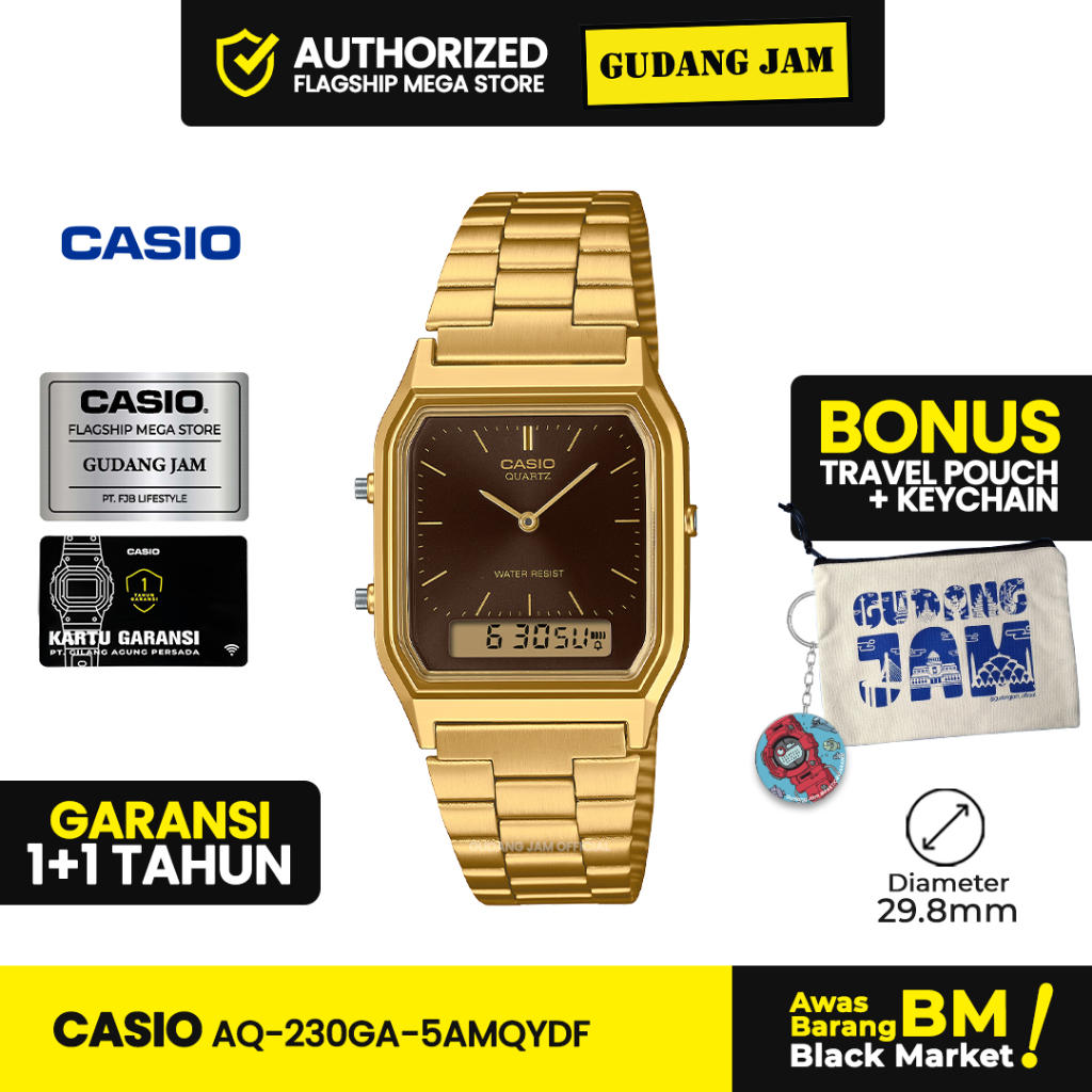 Jual Jam Tangan Casio General AQ-230GA-5AMQYDF Analog-Digital Strap ...