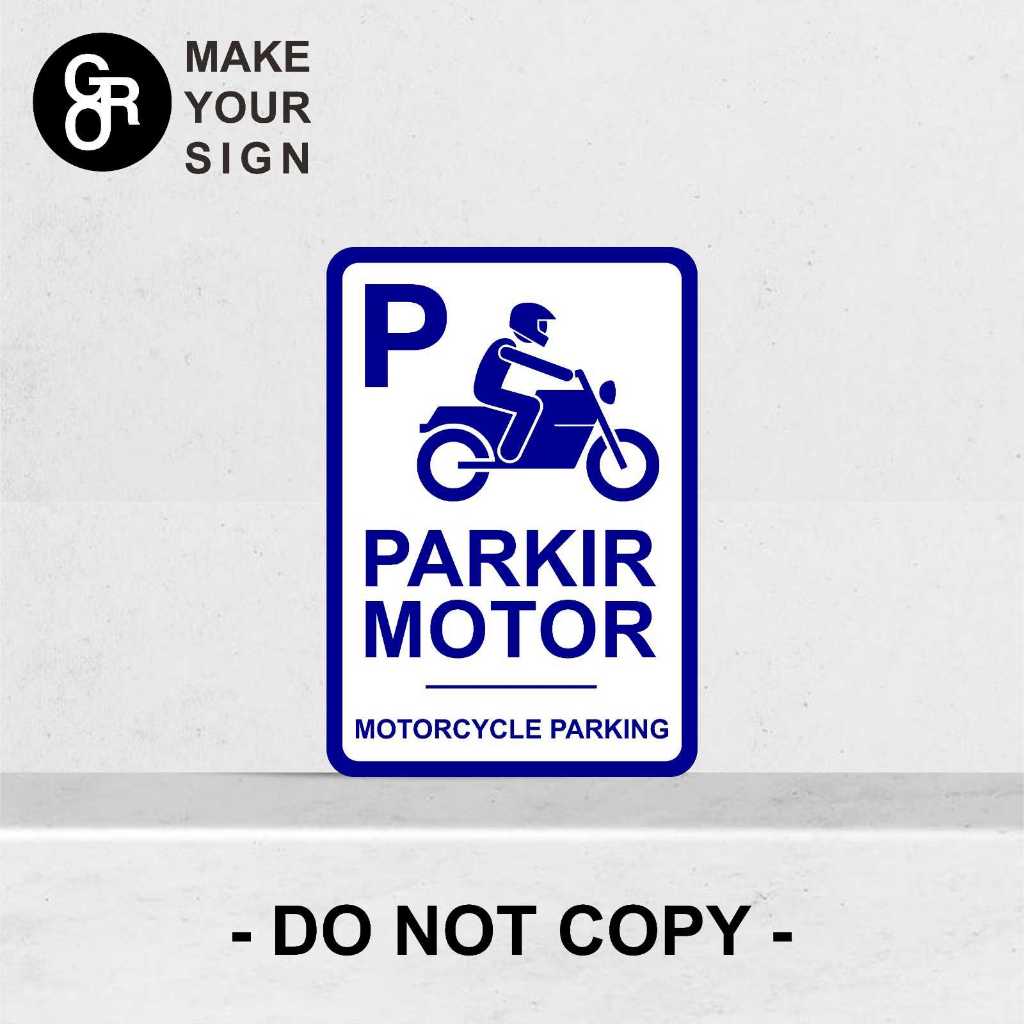 Jual Rambu Sign Plat Alumunium/Plang/Lalu Lintas Parkir Motor 35cm x ...