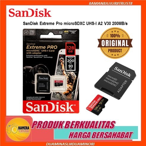 Jual Micro SD HC - SDXC - Sandisk Extreme PRO 128GB (A2) - UHS-I Card ...