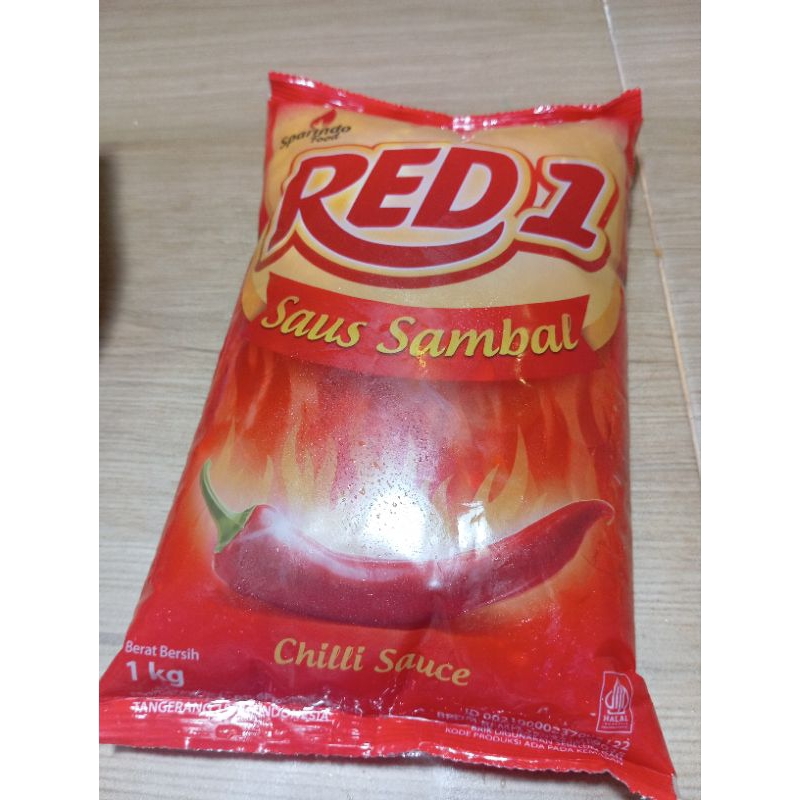 Jual Red 1 Saus Sambal Chili Sauce Berat Bersih 1kg | Shopee Indonesia