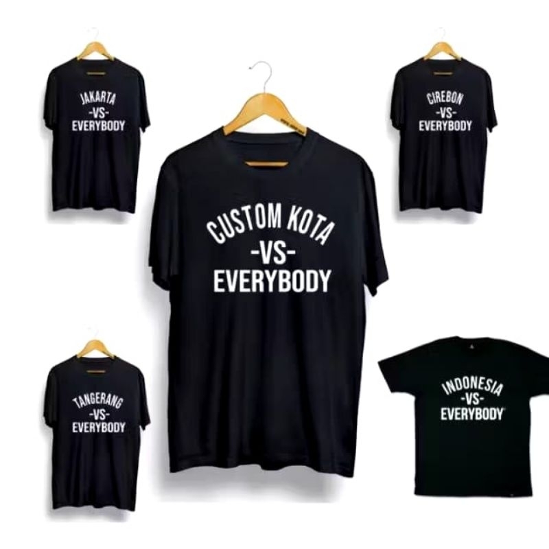 Jual Kaos Custom Kota - VS Everybody | Shopee Indonesia