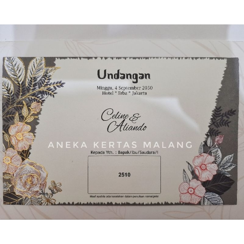 Jual Blangko Undangan Erba 2510 Terbaru (Cek Deskripsi) | Shopee Indonesia