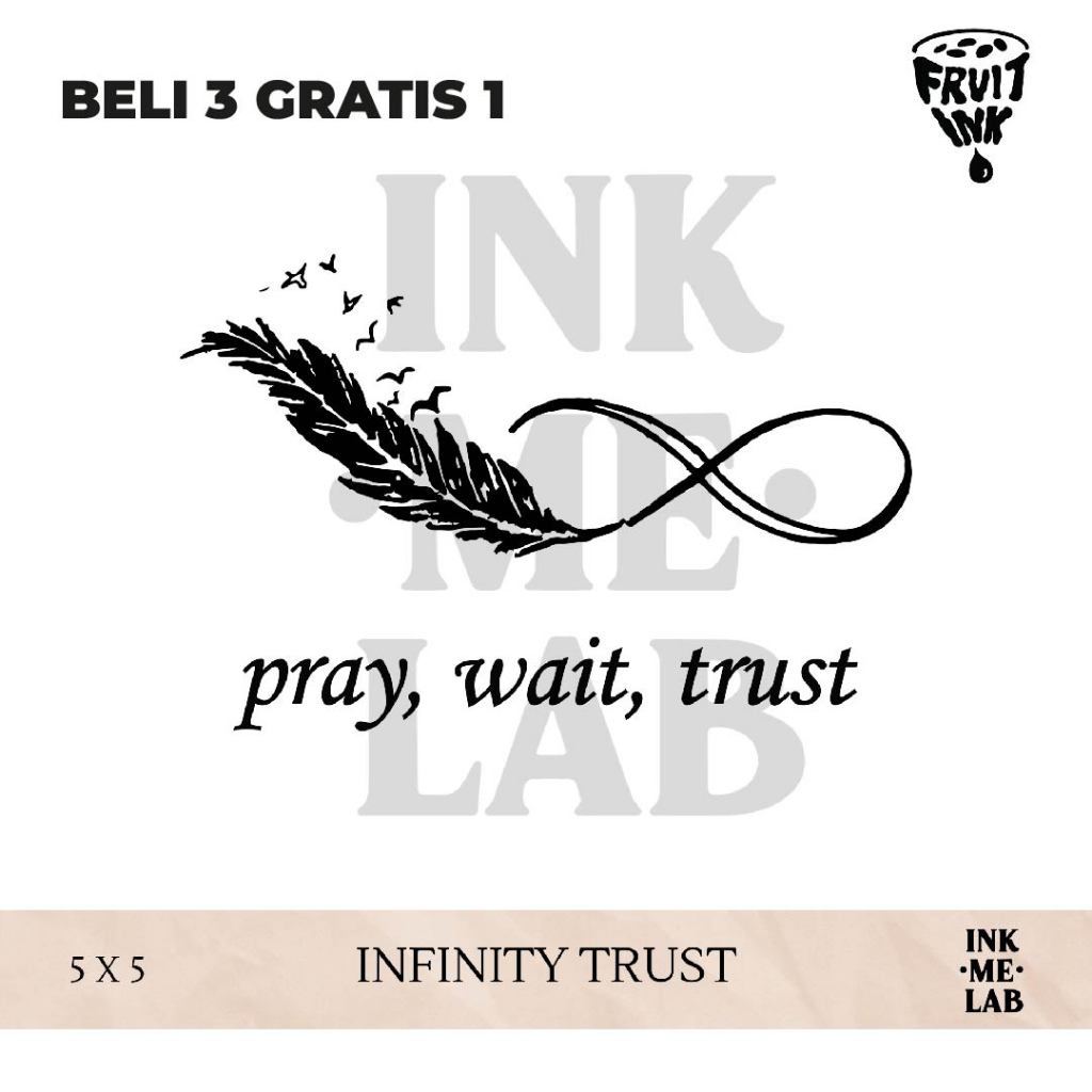 Jual Infinity Trust Tattoo by Inkmelab 5x5, Fruit Ink Tattoo Temporer ...