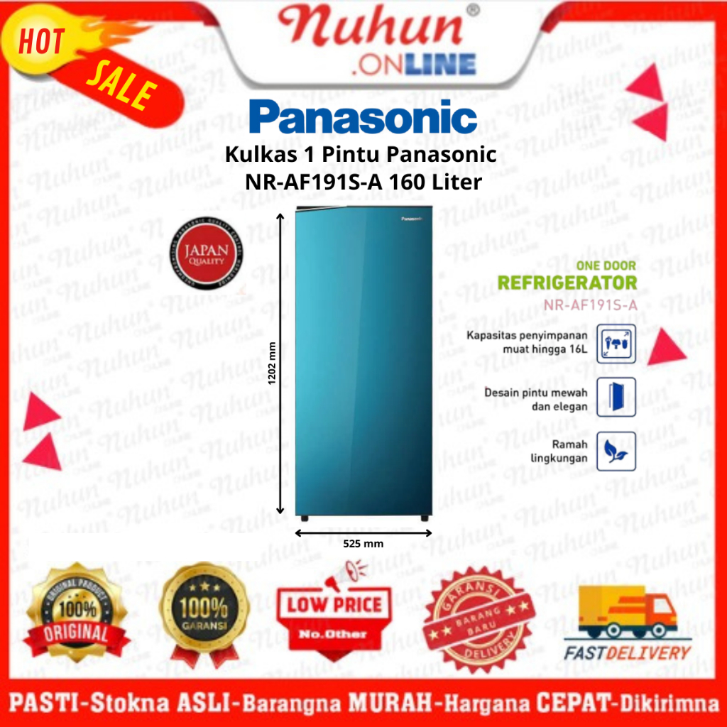 Jual Kulkas 1 Pintu Panasonic NR-AF191S-A 160 Liter | Shopee Indonesia