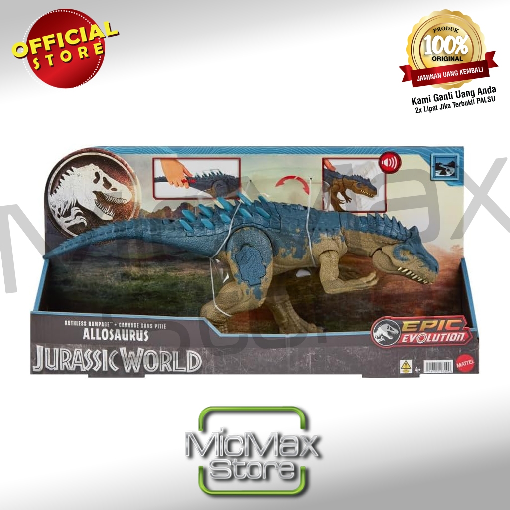 Jual Jurassic World Ruthless Rampage Allosaurus HRX50 | Shopee Indonesia