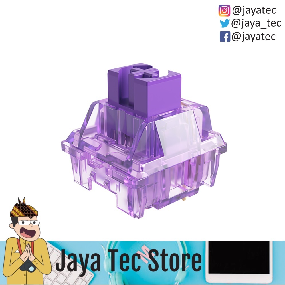 Jual Akko Jelly Purple Switch Mechanical Keyboard Tactile Plate Mounted ...