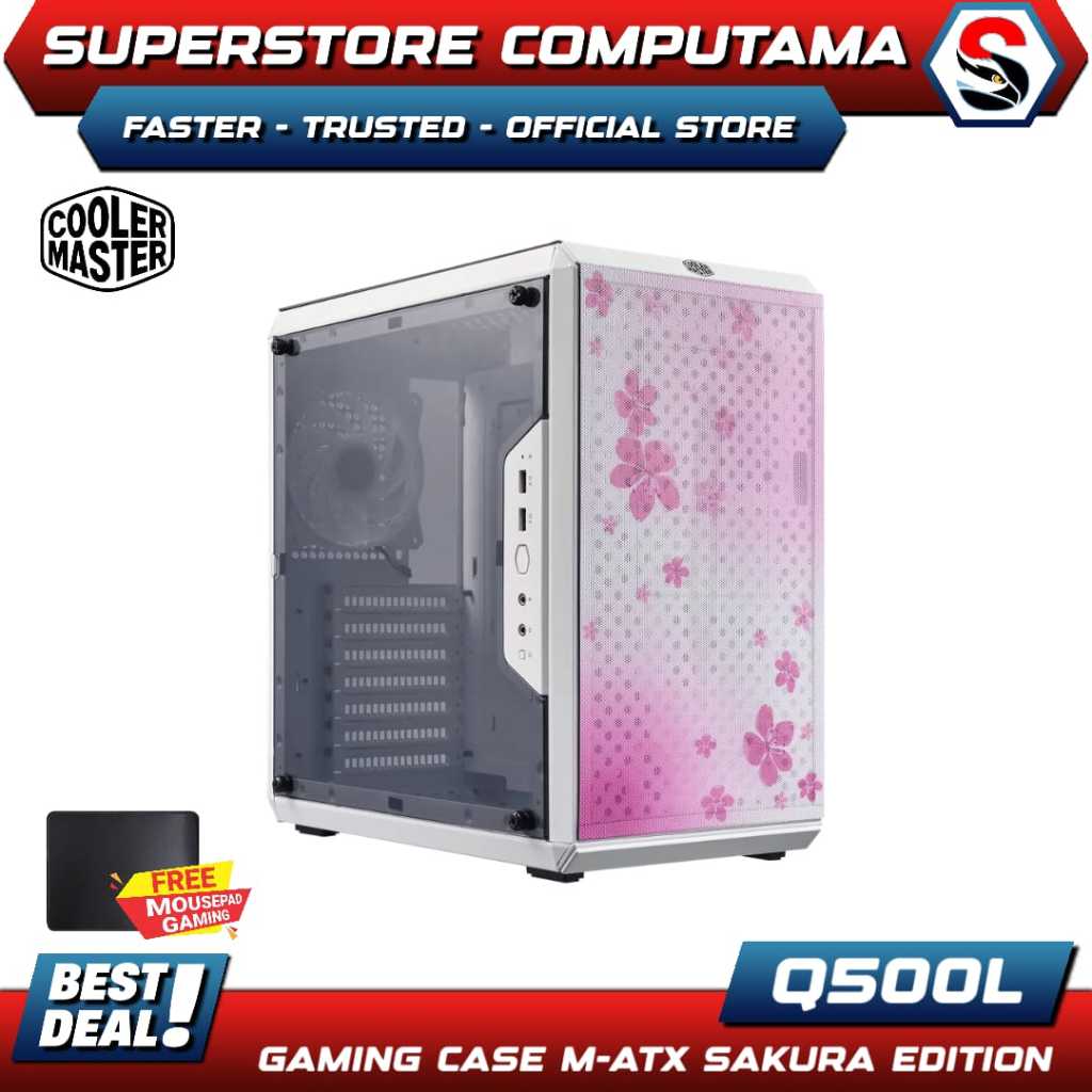 Jual Casing Cooler Master MasterBox Q500L Sakura Mid Tower PC Case ...