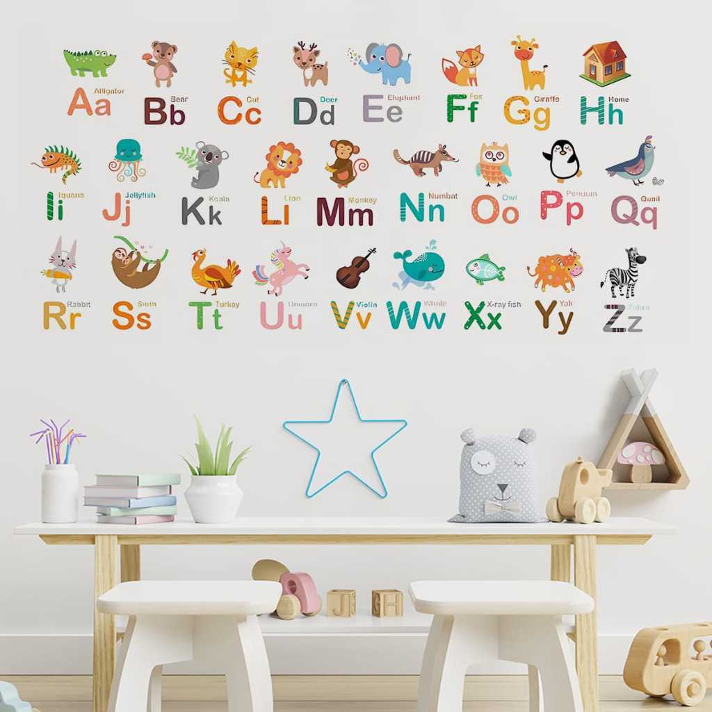 Jual Stiker Dinding Anak Dekorasi Kamar Abjad Animal Cute Huruf ...
