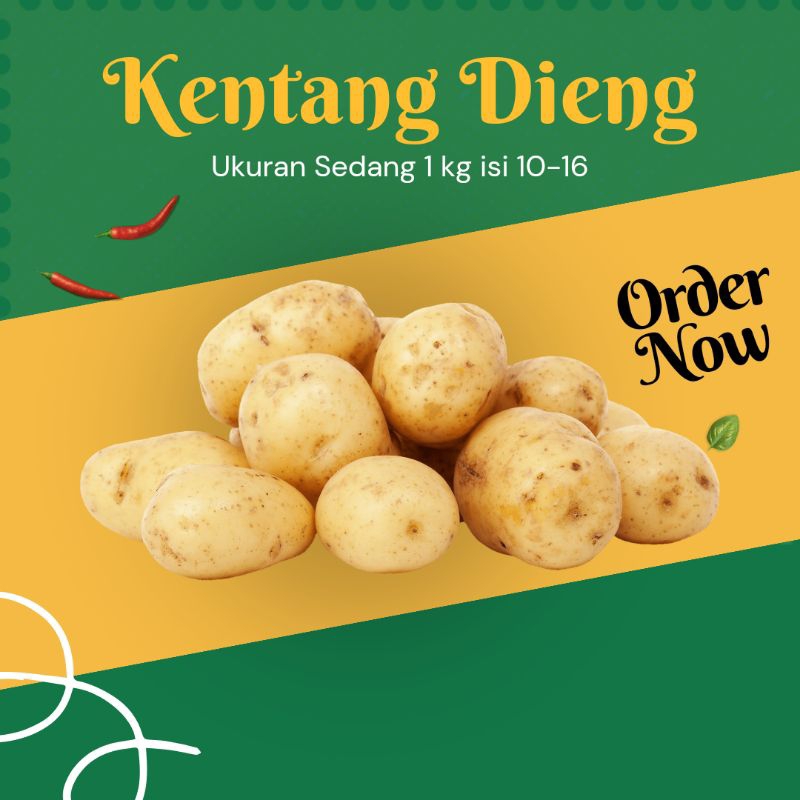 Jual Kentang Dieng sedang 1 kg isi 10-16 murah | Shopee Indonesia