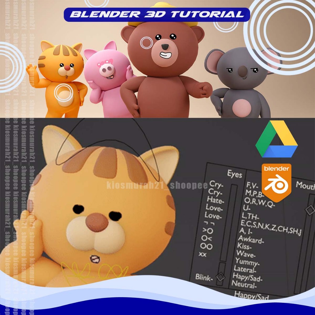 Jual Blender 3D Tutorial Patata School - Face Rigs in Blender | Shopee ...