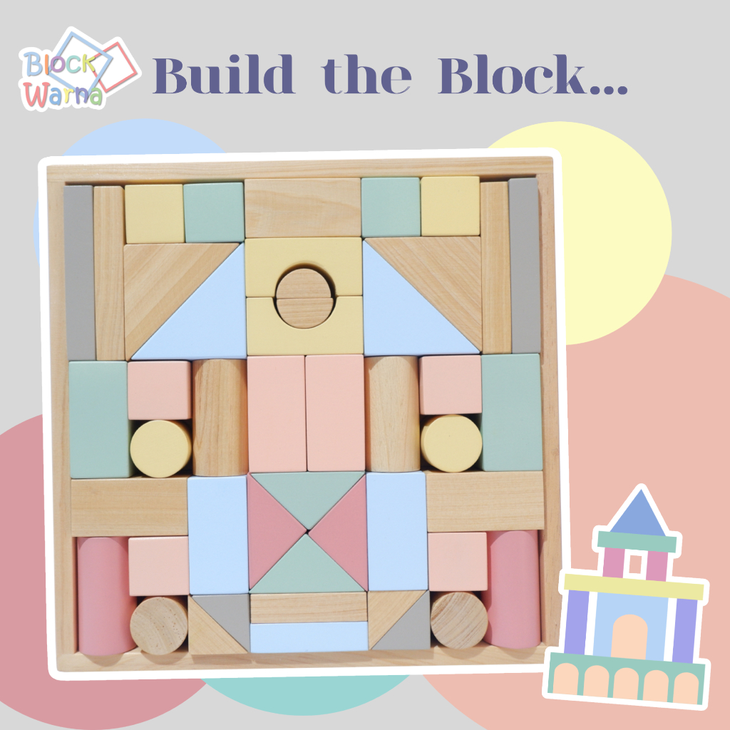 Jual Block Warna Build the Block Balok Susun Mainan Puzzle Balok Kayu ...