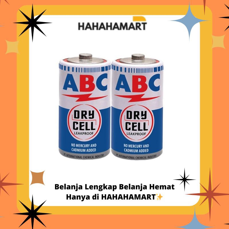 Jual ABC Baterai Besar R20 Harga Paket Isi 2pcs | Shopee Indonesia