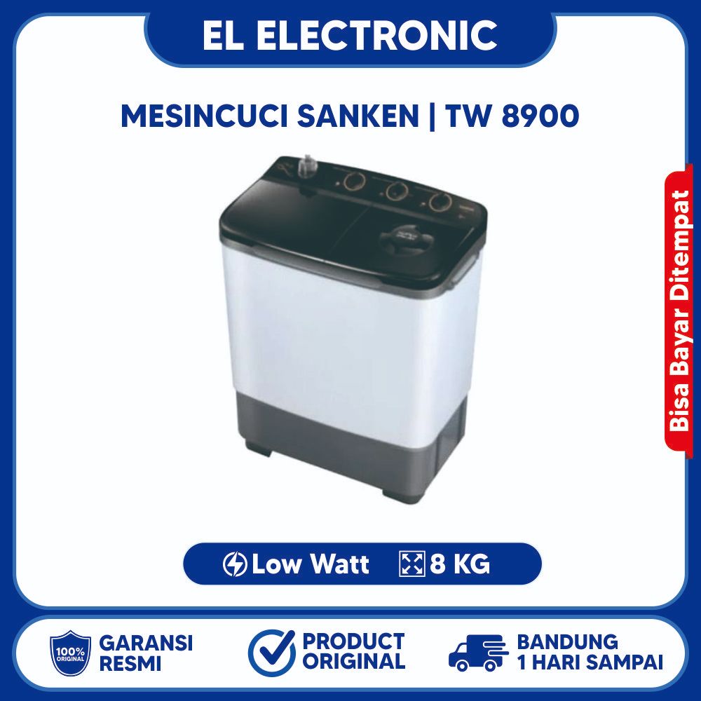 Jual MESIN CUCI 2 TABUNG SANKEN TW 8900 BK GARANSI RESMI | Shopee Indonesia