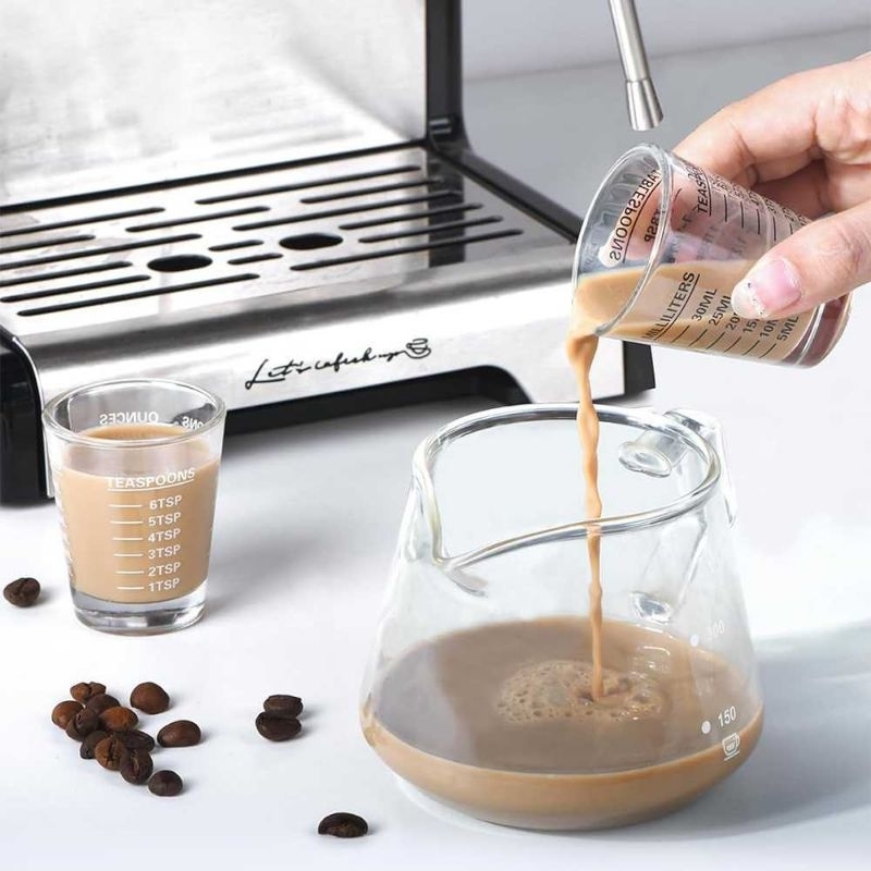 Jual Gelas Kopi Espresso Shot 60 mL Gelas Ukur Sloki Skala Takar ...