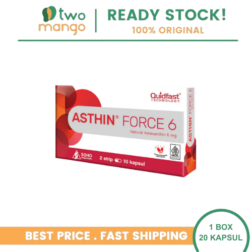Jual ASTHIN FORCE 6 MG | Astaxanthin Suplemen Daya Tahan Tubuh dan ...
