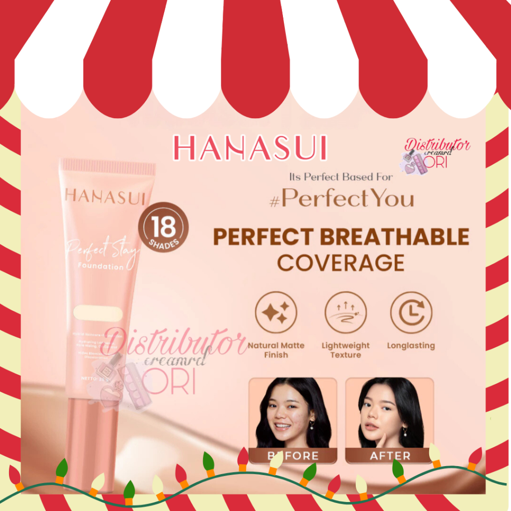 Jual Hanasui Power Perfect Stay Liquid Foundation | BPOM | Shopee Indonesia