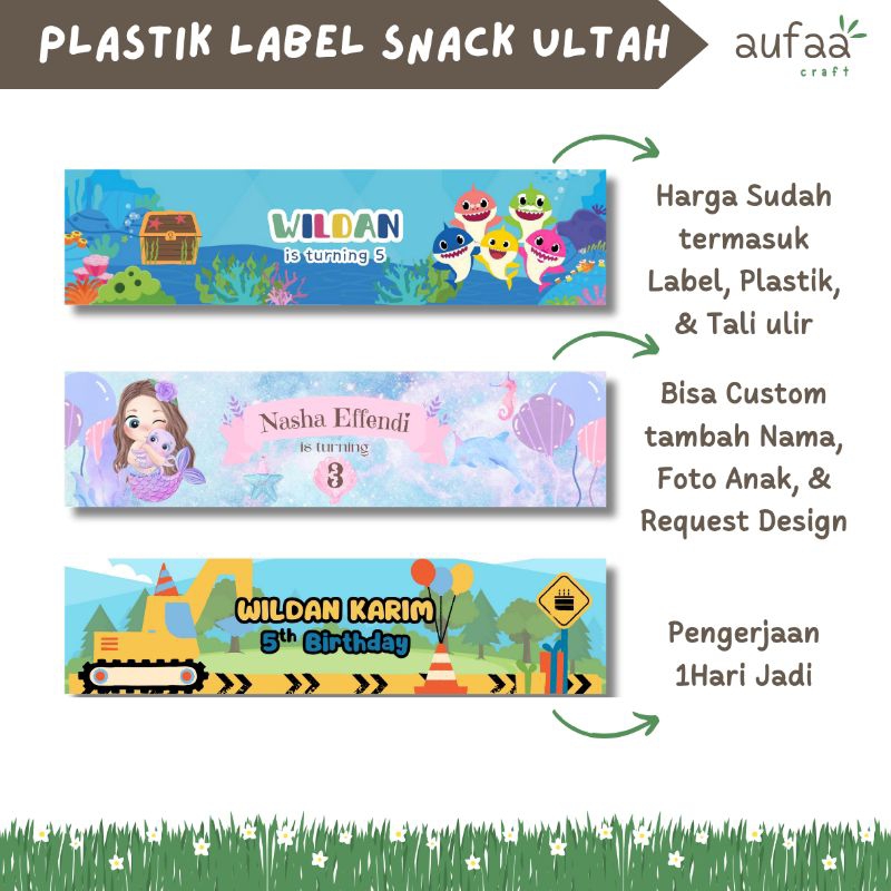 Jual Label Plastik Snack Ulangtahun | Label Ulangtahun Custom | Shopee ...