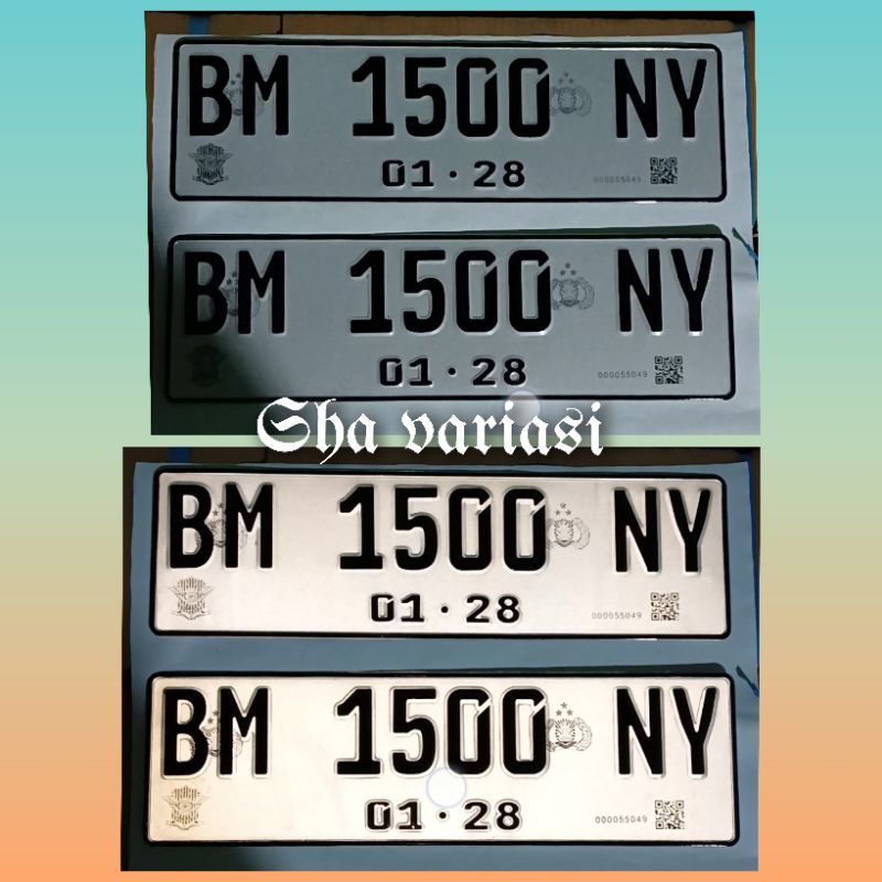 Jual reflective putih barcode mobil font terbaru 2pcs | Shopee Indonesia