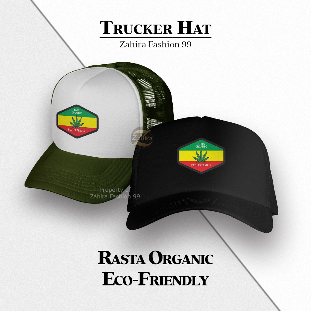 Jual Topi Trucker Mesh Rasta - Vibes Keren dengan Ikon dan Bendera ...
