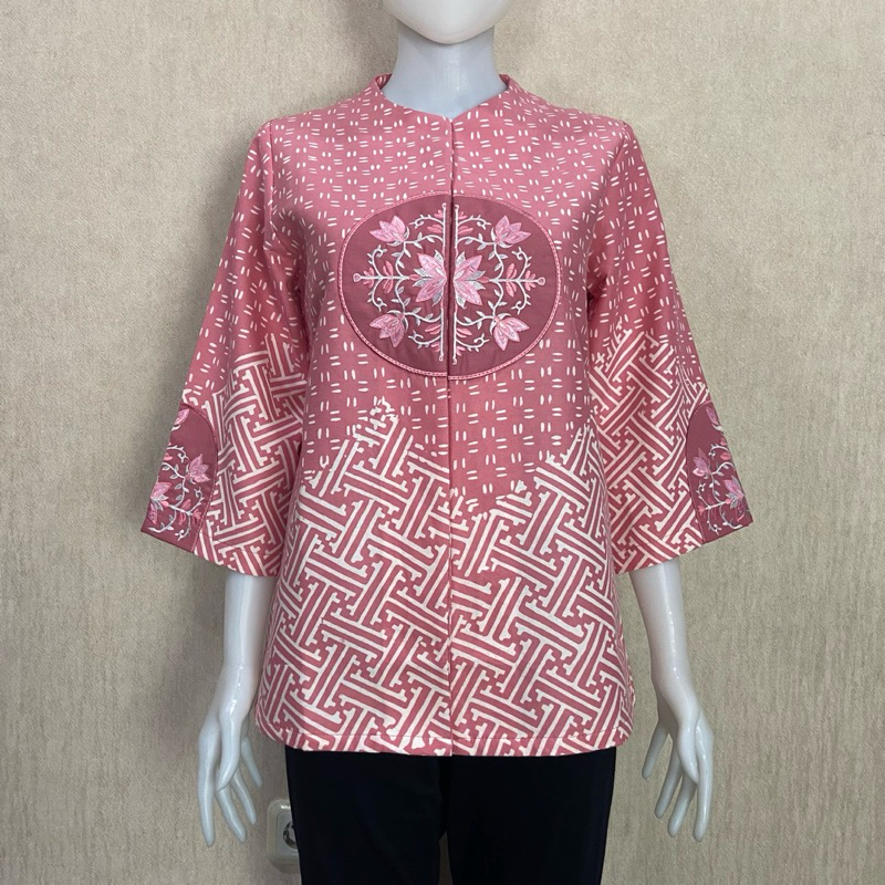 Jual Atasan Batik Wanita Bordiran Blouse Ethnic Cewe Cewek Premium ...