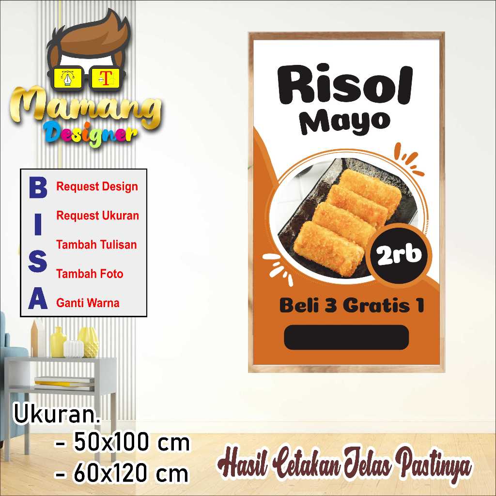 Jual Spanduk Banner Unruk Usaha Jualan Risol Mayo Kuat | Shopee Indonesia