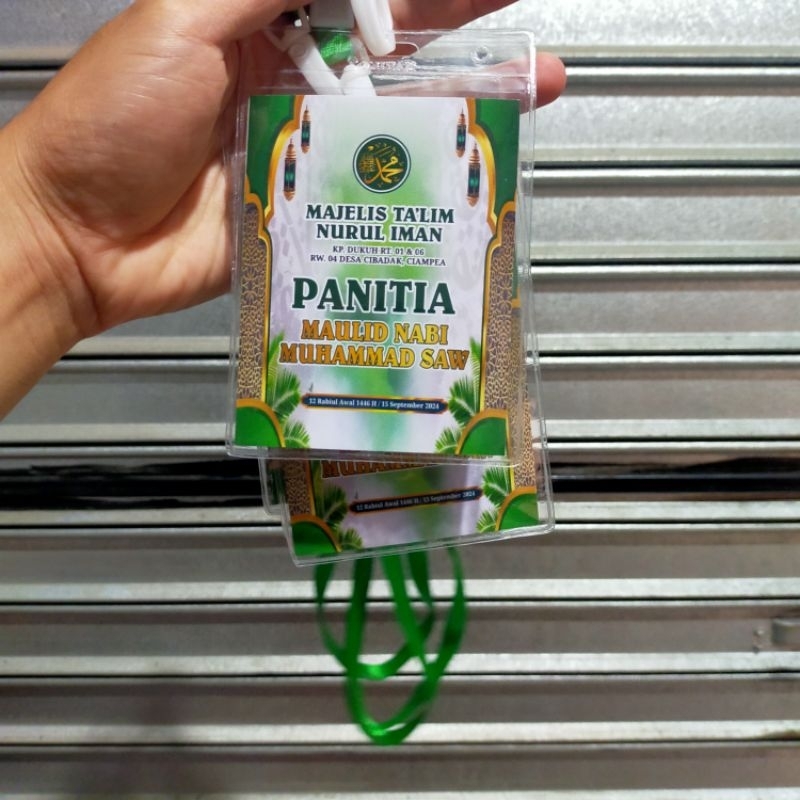 Jual Name Tag Peserta / Name Tag Panitia Isra Miraj / Cocok Untuk Acara ...