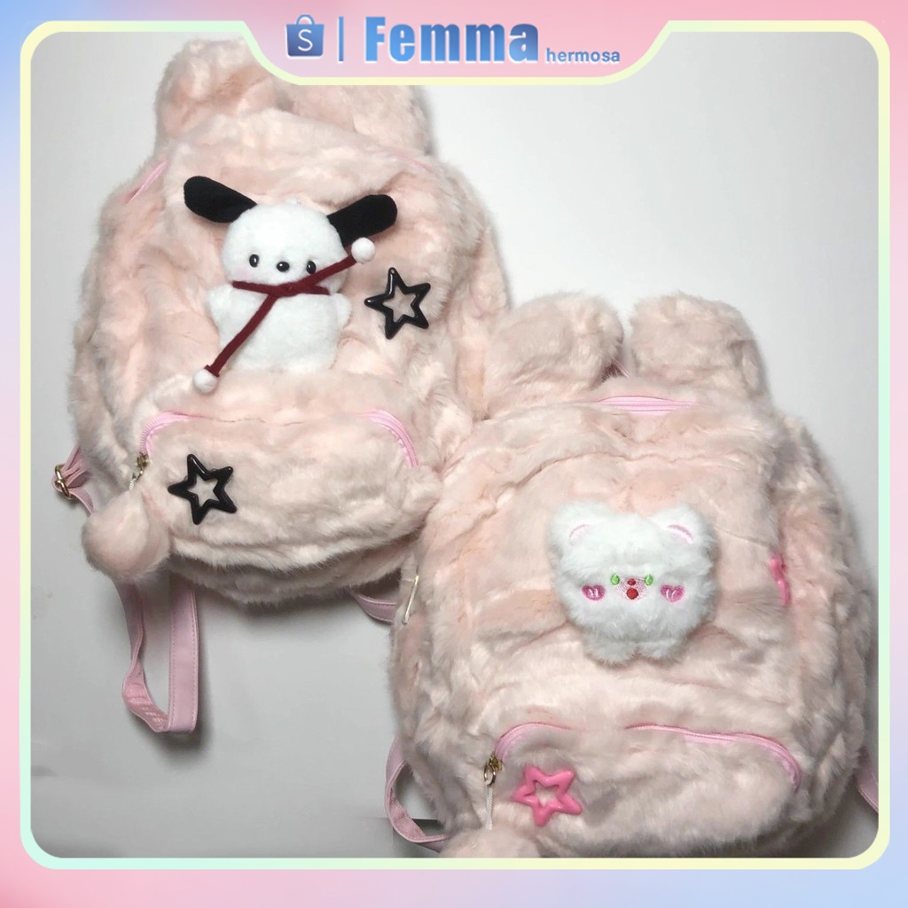 Jual Asli Spice Girl y2k Tas Sekolah Pink Pink Gadis Lucu Kelinci Pacha ...