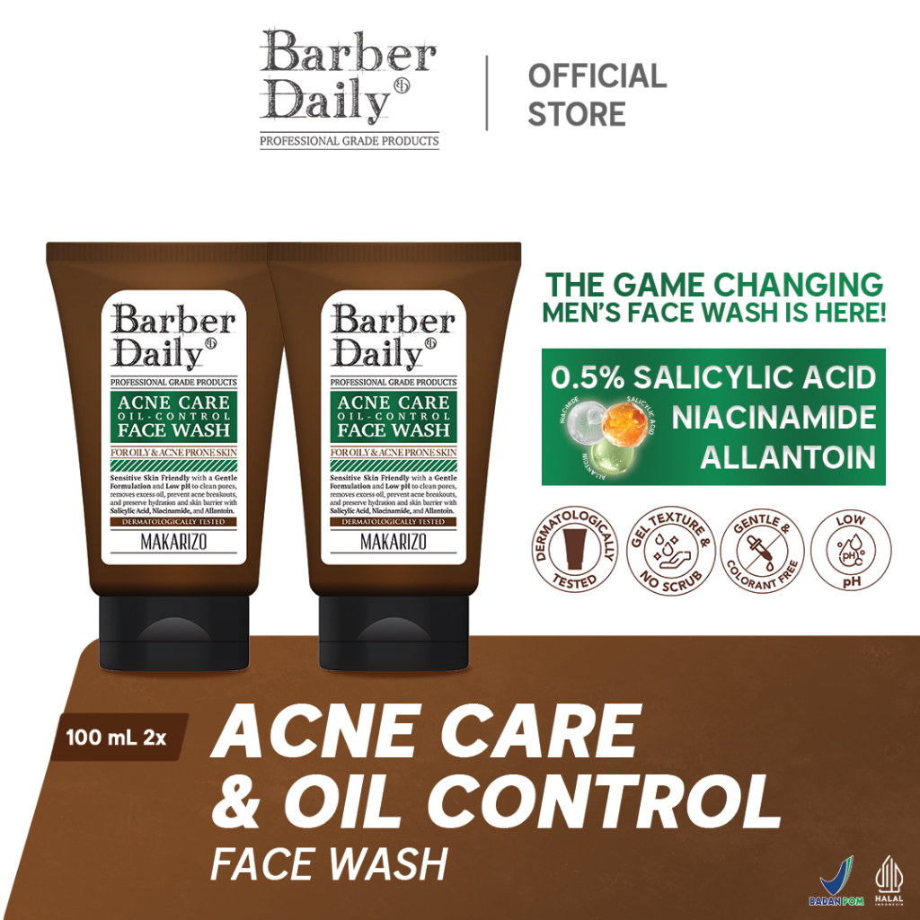 Jual Barber Daily Dual Pack Ultimate Clenser Acne Care & Oil Control ...
