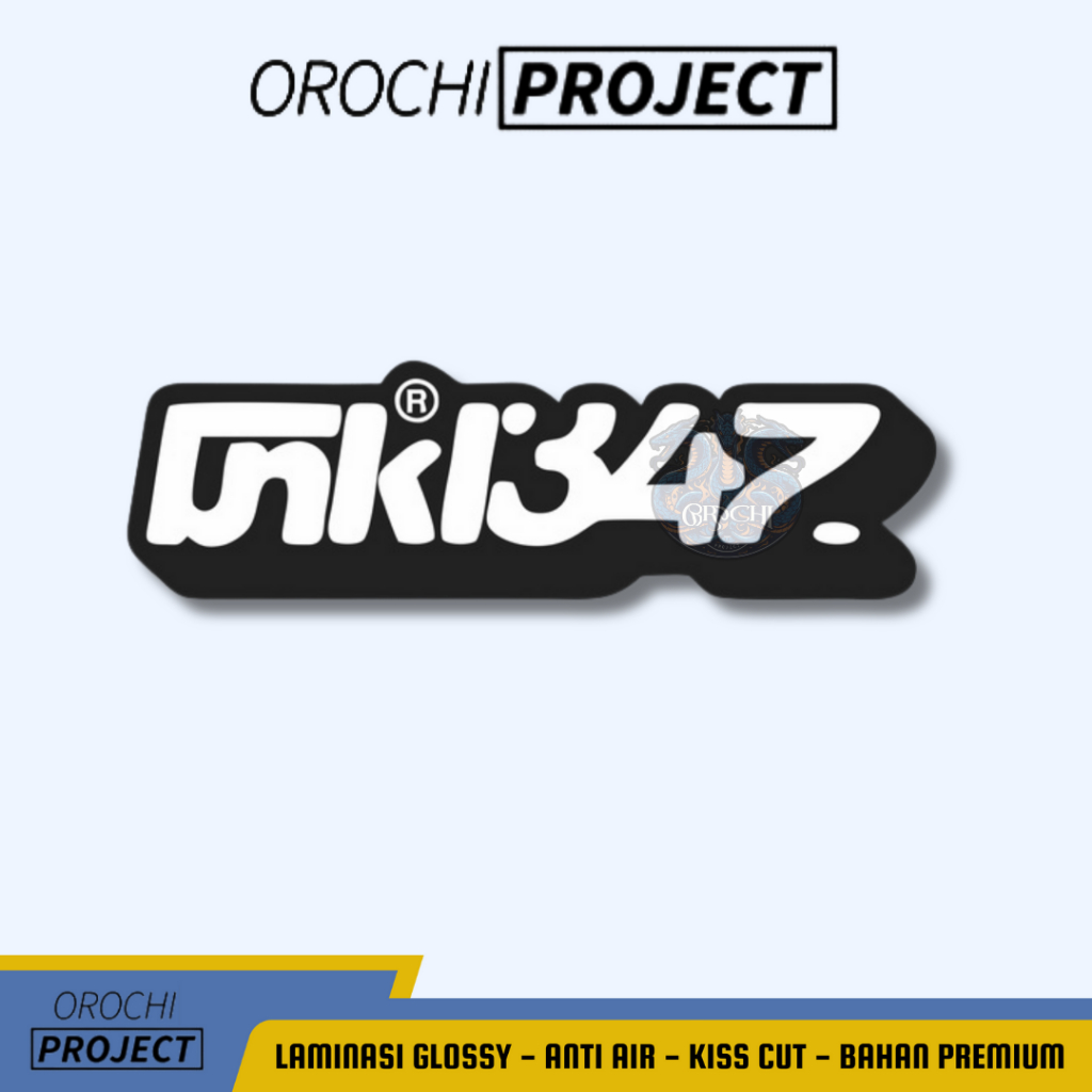 Jual Sticker Stiker Brand Logo Distro Unkl347 Vinyl Glossy Anti Air HP ...