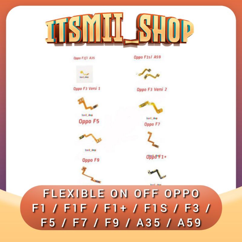 Jual FLEKSIBEL ON OFF OPP0 F1 F1+ F1F F1S F3 F5 F7 F9 A35 A59 | Shopee ...