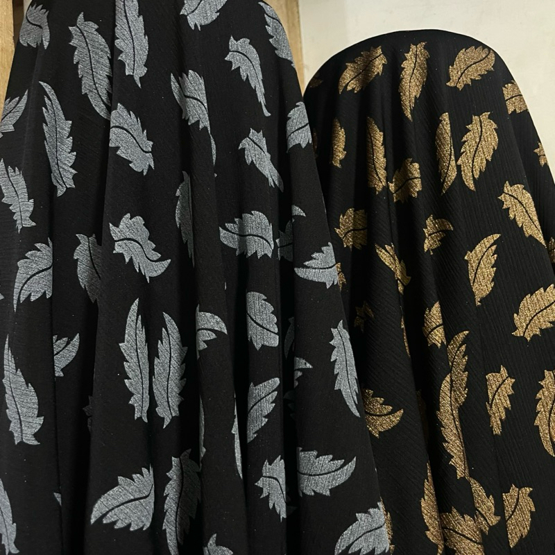 Jual kain Gamis Abaya zoom foil by flowy lux Arab (harga 0.5mtr/50cm ...