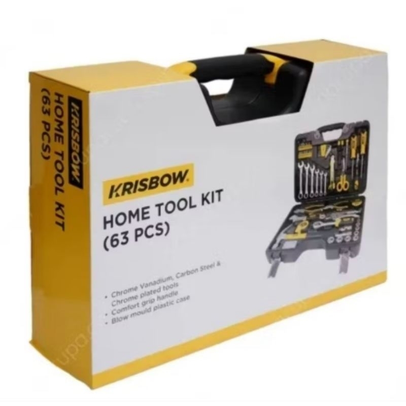 Jual 1 set hand tools krisbow perkakas isi 63 pcs / kunci set / hand ...