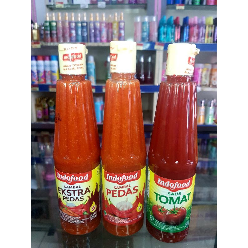 Jual Indofood Saus Sambal/Saus Ekstra Pedas/Saus Tomat Botol 275 ml ...