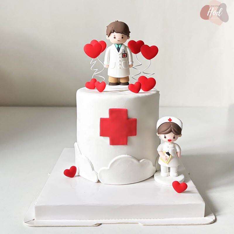 Jual Topper Nurse Topper Doctor Hiasan Kue Suster Dokter Rubber Untuk ...