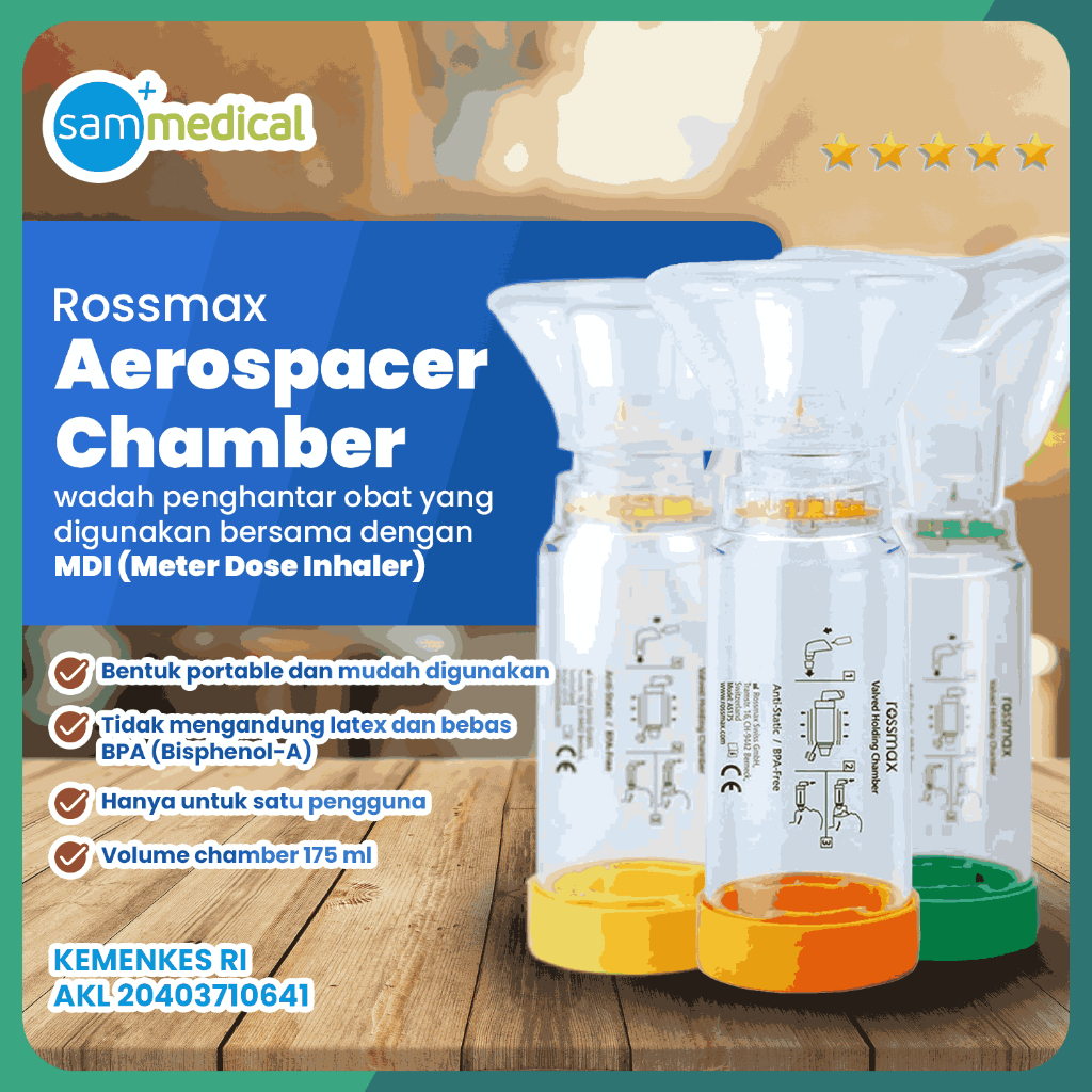 Jual Rossmax Aerospacer Aerochamber Spacer ASMA / Corong Asma Aero ...