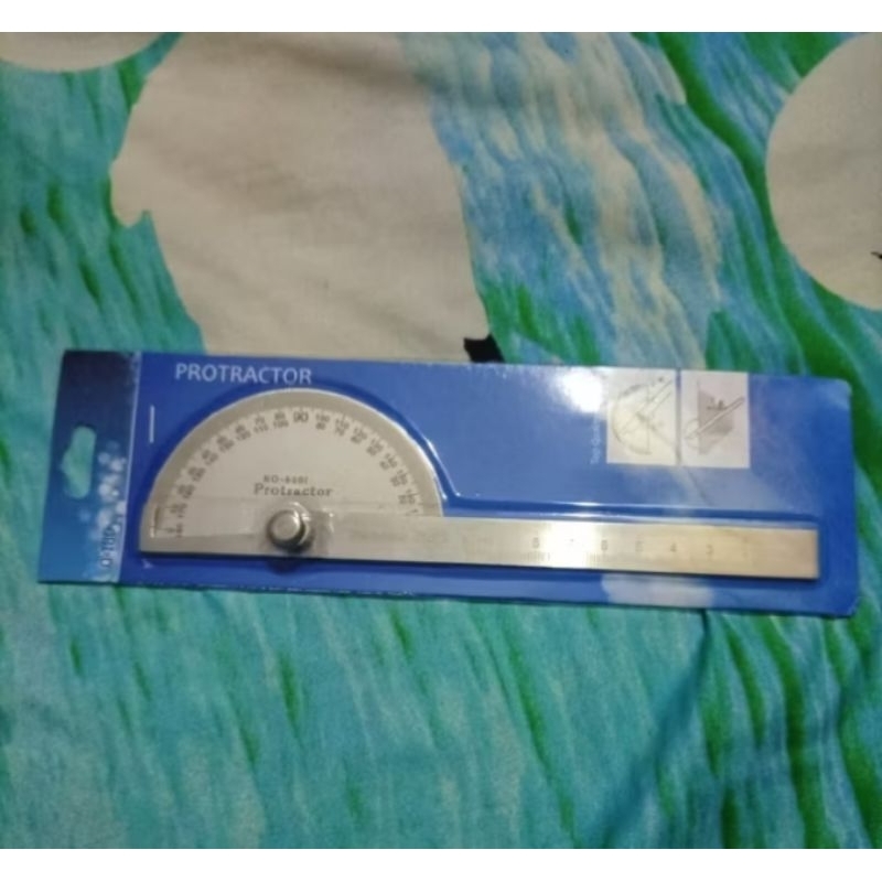Jual Penggaris Busur Derajat 180 Derajat Bahan Stainless Steel Harga ...