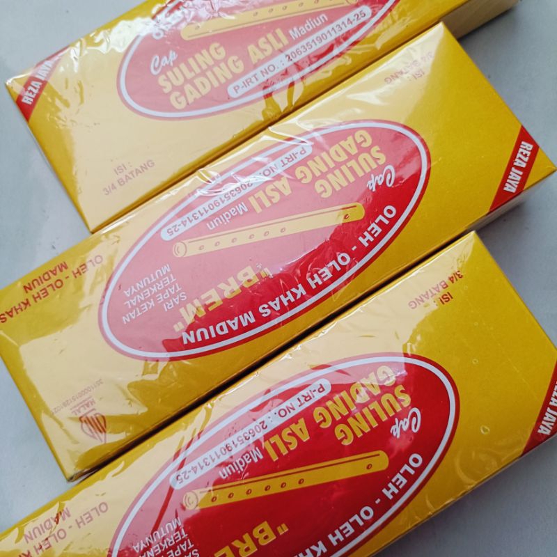 Jual BREM SULING GADING ASLI MADIUN DUS KECIL ISI 3/4 BATANG | Shopee ...