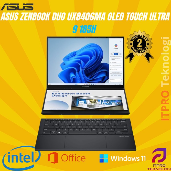 Jual ASUS ZENBOOK DUO UX8406MA OLED TOUCH - ULTRA 9 185H 32GB 2TB ...