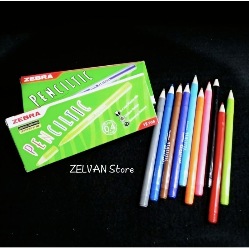 Jual ZEBRA Penciltic warna (per lusin boleh mixed warna) | Shopee Indonesia