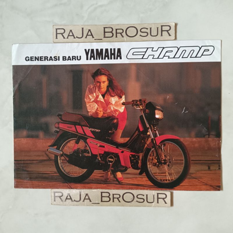 Jual Poster brosur katalog leaflet jadul lawas Yamaha Champ 2Tak 2T 1990 | Shopee Indonesia