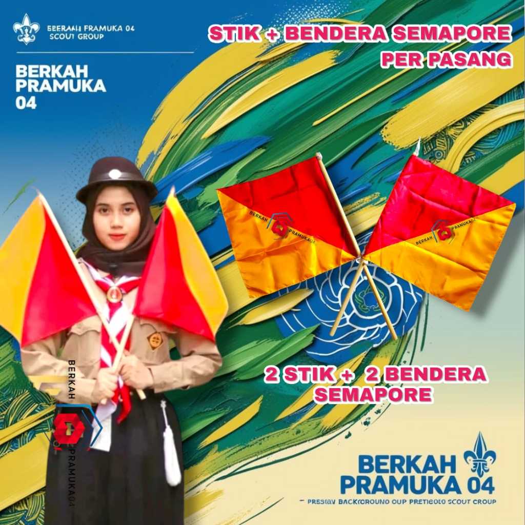 Jual Bendera Semapur + Tongkat (2 bendera + 2 tongkat) Bendera ...