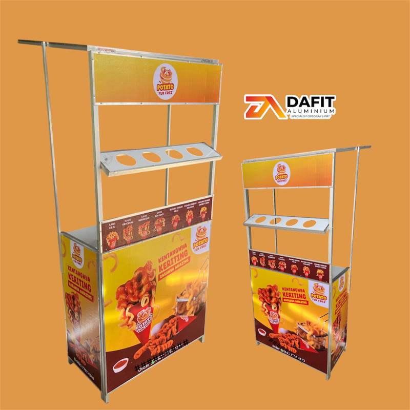 Jual Gerobak lipat / Booth Portable Plus Tempat Saos | Shopee Indonesia