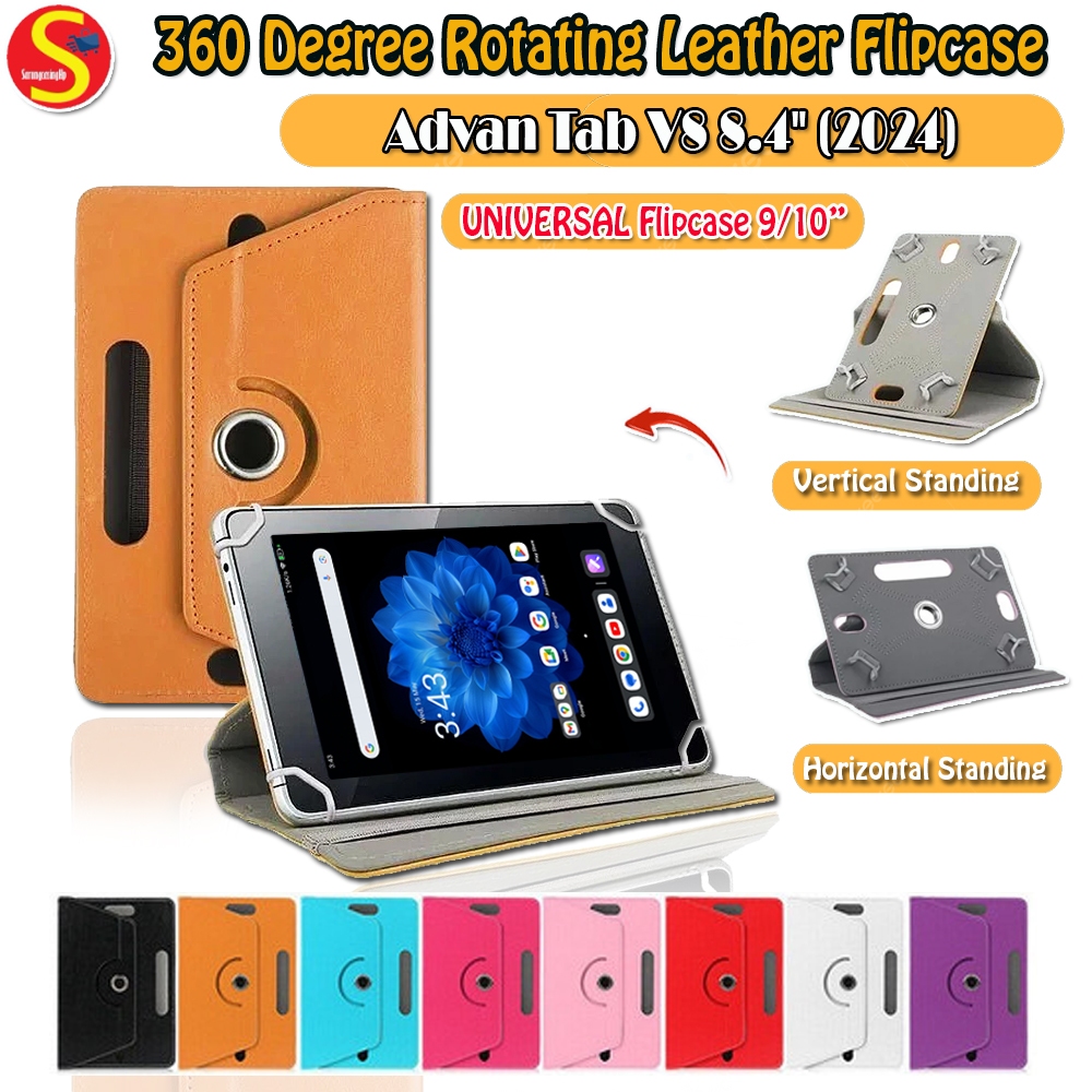 Jual ADVAN Tab V8 8.4" 2024 FREE STICKER Trifold Leather Book Cover ...