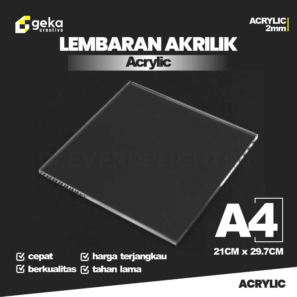 Jual Lembaran Akrilik A4 2mm / Acrylic Sheet Clear / Akrilik Warna Bening, Putih, Hitam | Shopee ...