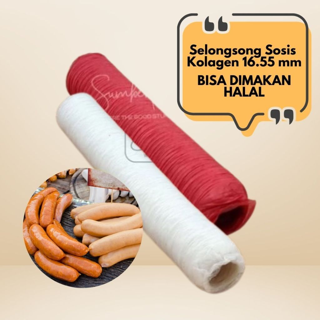 Jual Kolagen Casing Kulit Selongsong Sosis 16,55 Pembungkus Sosis ...