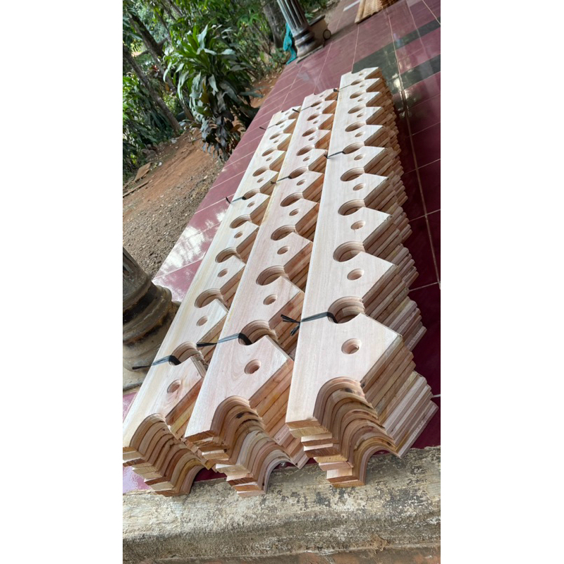 Jual LISPLANG BETAWI MOTIF BULAT KAYU MAHONI 2 METER | Shopee Indonesia